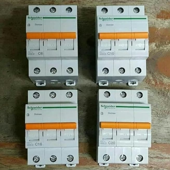 Jual MCB SCHNEIDER 3P 3PHASE 3POLLE : 6A 10A 16A 20A HARGA SAMA Termurah | Shopee Indonesia