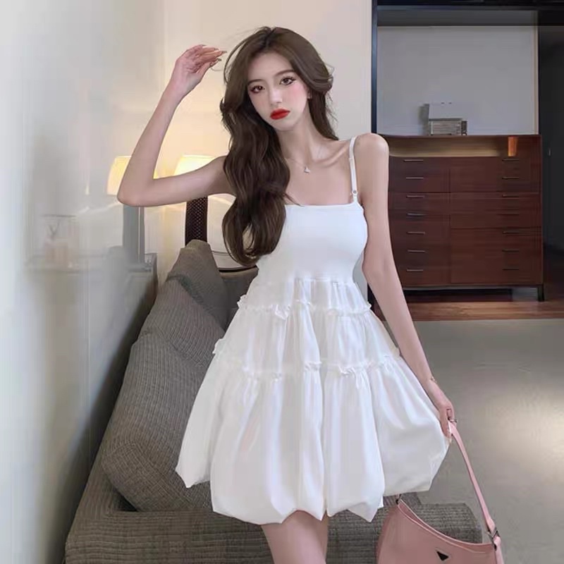 Jual Layla Mini Dress Korean Mini Dress Ruffle Shopee Indonesia