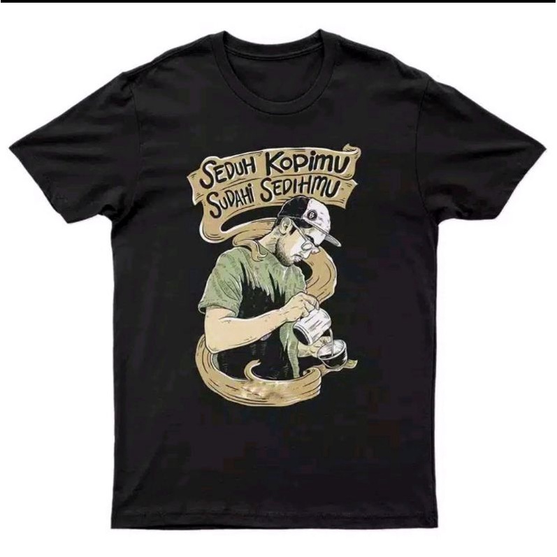 Jual KAOS PRIA/SEDUH KOPIMU/KAOS KOPI/KAOS HITAM | Shopee Indonesia