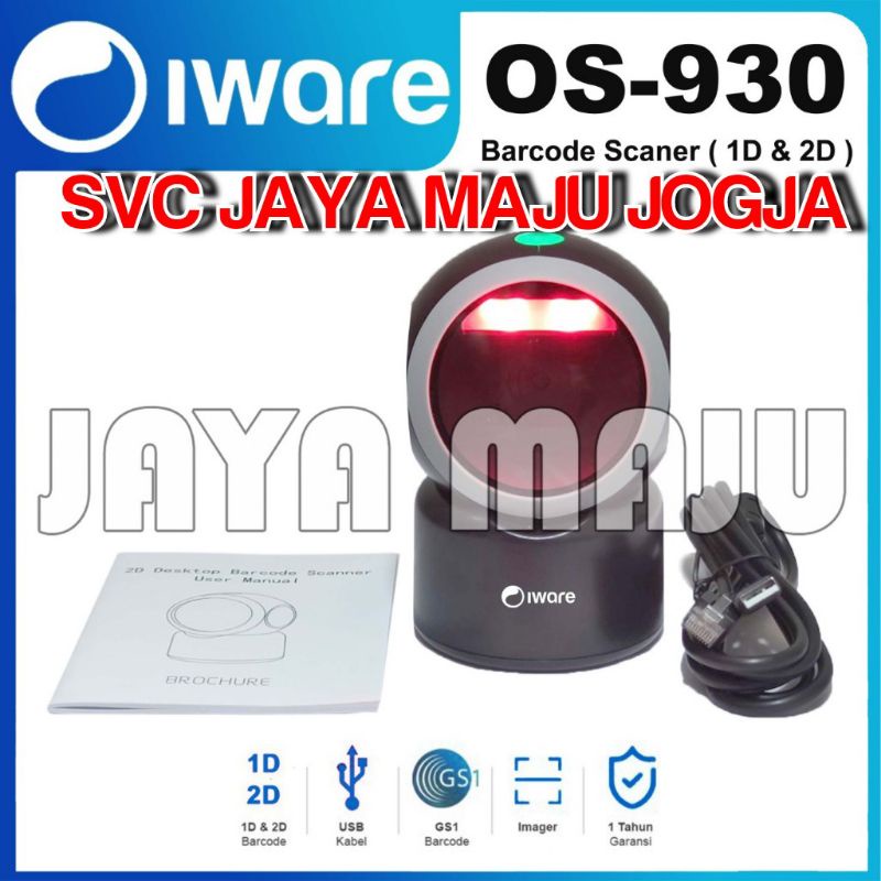 Jual IWARE OS 930 - USB - 1D 2D || BARCODE SCANNER - CMOS AREA IMAGER ...