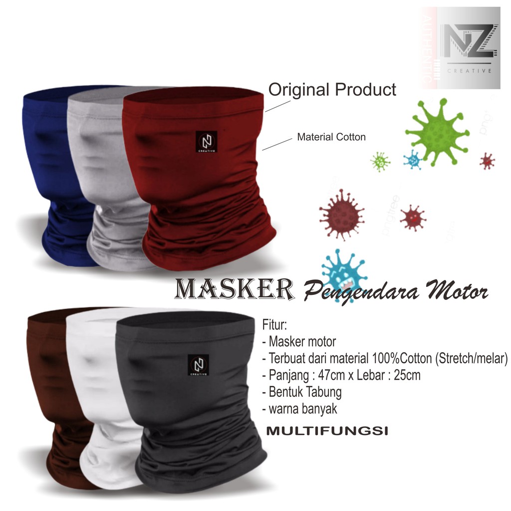 Jual Masker Buff Motor/Masker Bandana Multifungsi | Shopee Indonesia