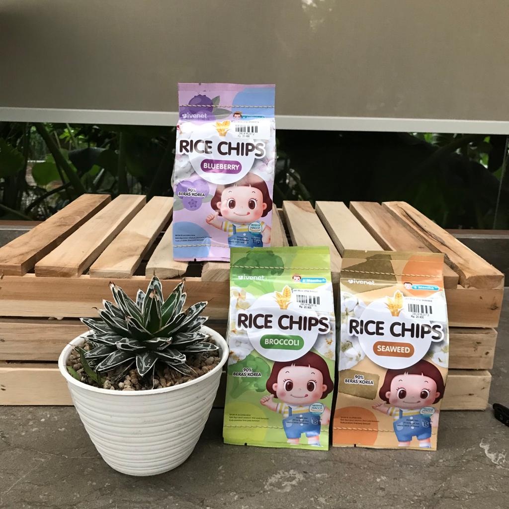 Jual IVENET RICE CHIPS / SNACK BAYI DAN ANAK / RICE CHIPS BROCOLLI ...
