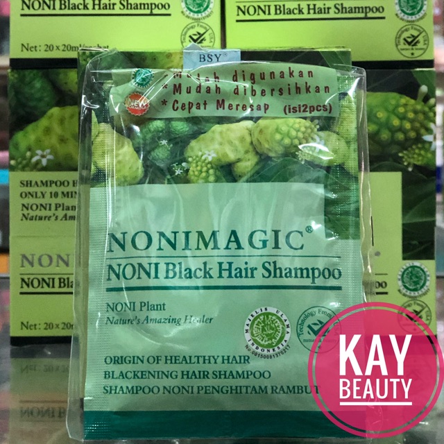 Jual BSY Noni (Mengkudu Shampoo Penghitam Rambut) Black Hair Magic ...