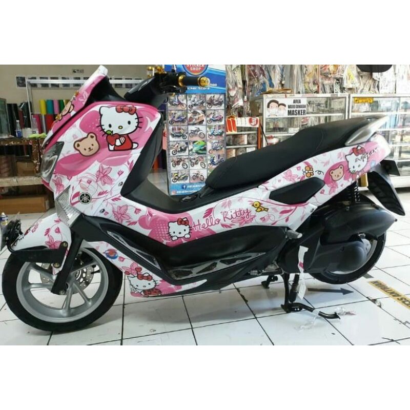 Jual stiker decal yamaha nmax new motif hello kitty stiker full body ...