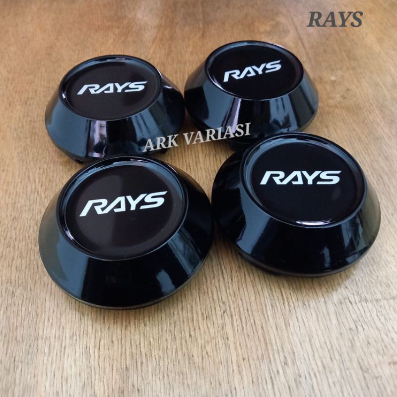 Jual tutup velg racing dop racing RAYS kerucut hitam diameter 6.8 cm ...