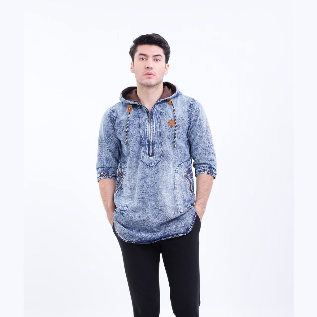 Jual Kurta Jeans - Kurta Jeans Pria Premium - Koko Jeans Cowo bahan Jeans Merk Progress Man ...
