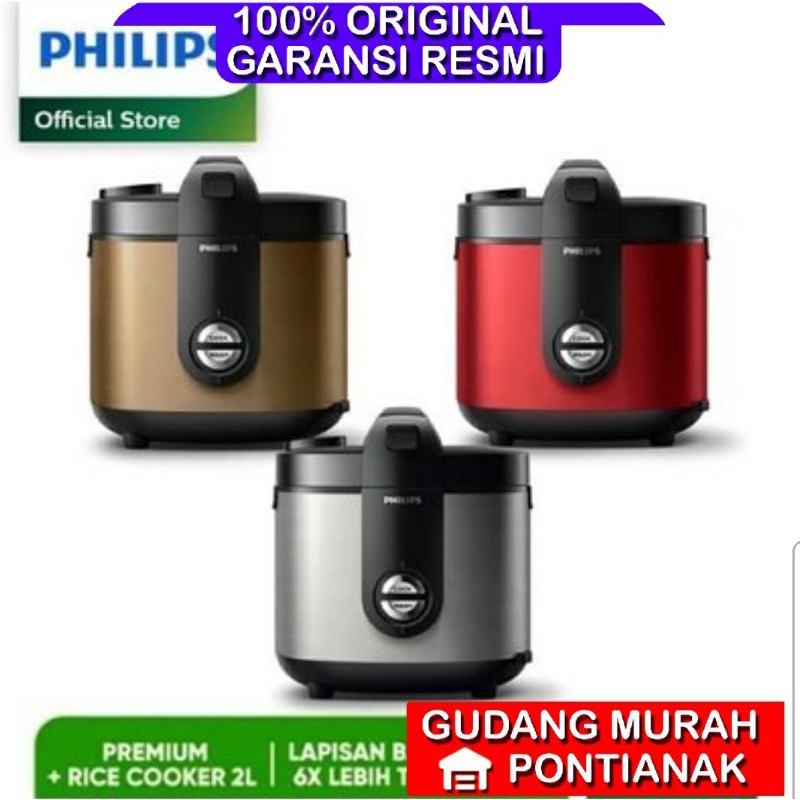 Jual Rice cooker Philips 2 liter HD 3138 / Magic com philips 2liter ...