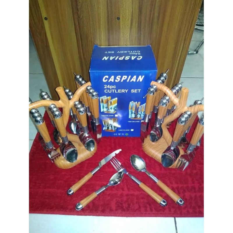 Jual Sendok Set Pohon / Sendok Set24pc Caspian Cutlery Set | Shopee ...