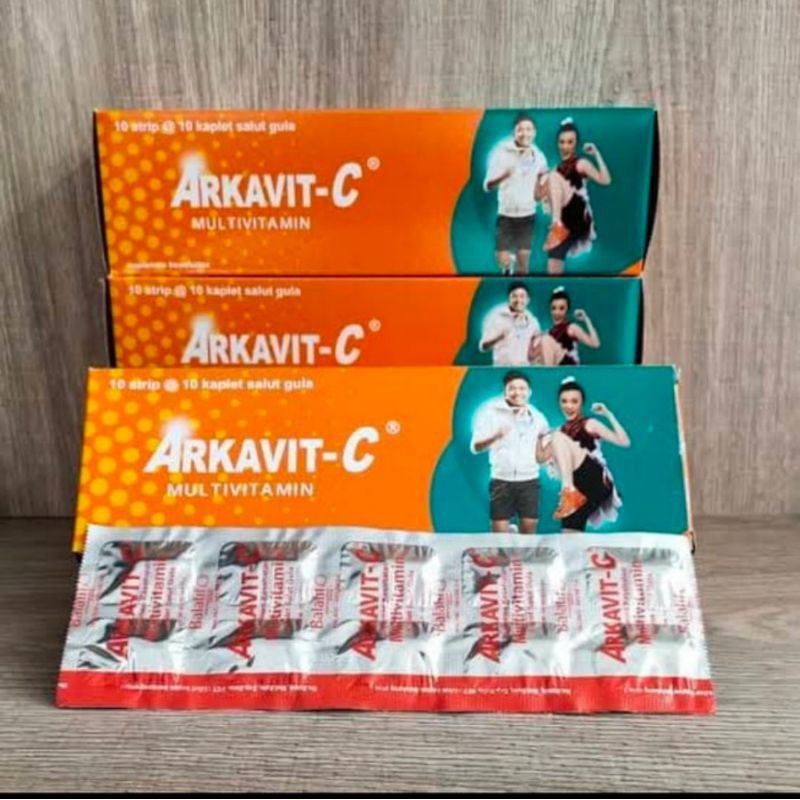 Jual Arkavit C Multivitamin 1 strip isi 10 Suplemen Kesehatan | Shopee ...