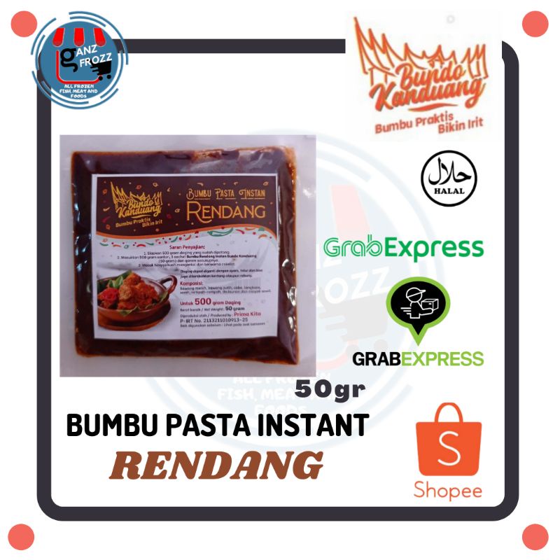 Jual Bumbu Masak, Bumbu Pasta Instan Rendang, Bumbu Instan Bundo Kanduang 50gr | Shopee Indonesia