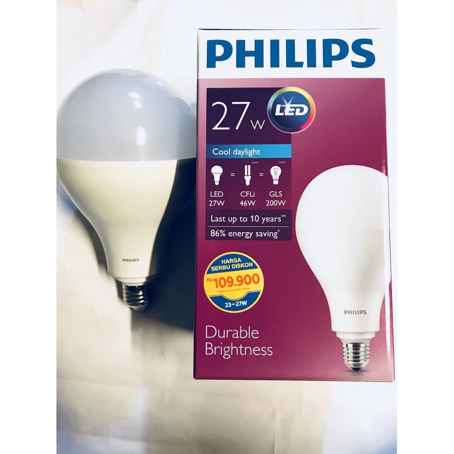 Jual Lampu LED Bulb PHILIPS 27W | Shopee Indonesia