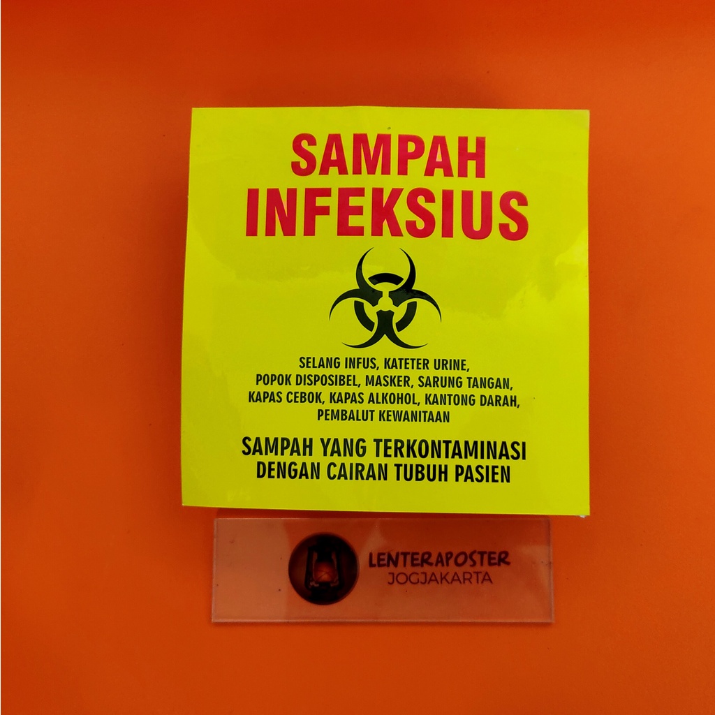 Jual Stiker Tempat Sampah Infeksius Warna Kuning - Stiker Sampah ...