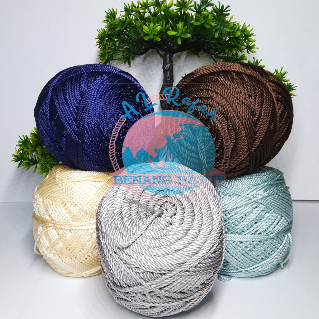 Jual ALRAFAH -BENANG RAJUT Poly kilap / Polyester D27/ PAKET 10 Bola ...