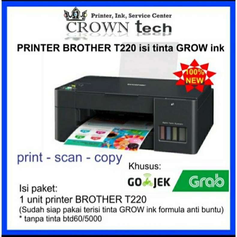 Jual Printer Brother T220. Print scan copy ekonomis. DCP-T220 | Shopee ...