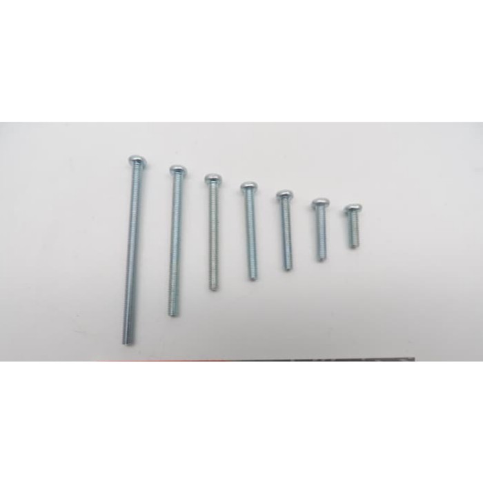Jual Baut Screw 5cm 3mm diameter panjang 50mm kepala bulat positif M3 ...