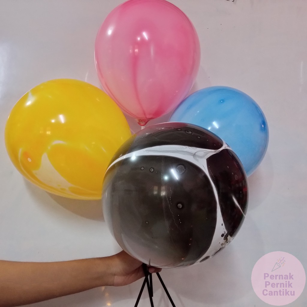 Jual Balon latex marble 12 inch/ balon latex motif kelereng / balon ...