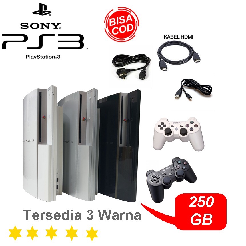 Jual ps3 fat cfw multimen 4.88 hardisk 250gb full game bonus 2 stick ...