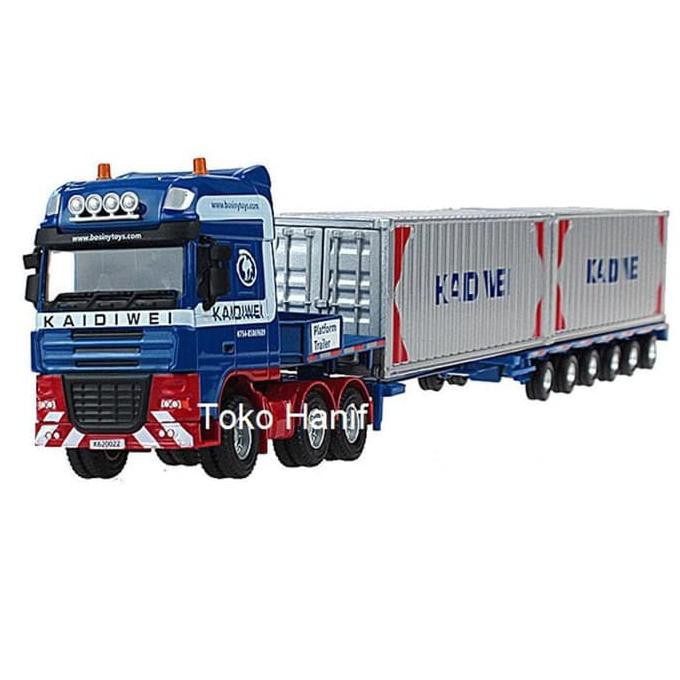 Jual MAINAN Diecast Miniatur Truck Container Full Besi MURAH | Shopee ...