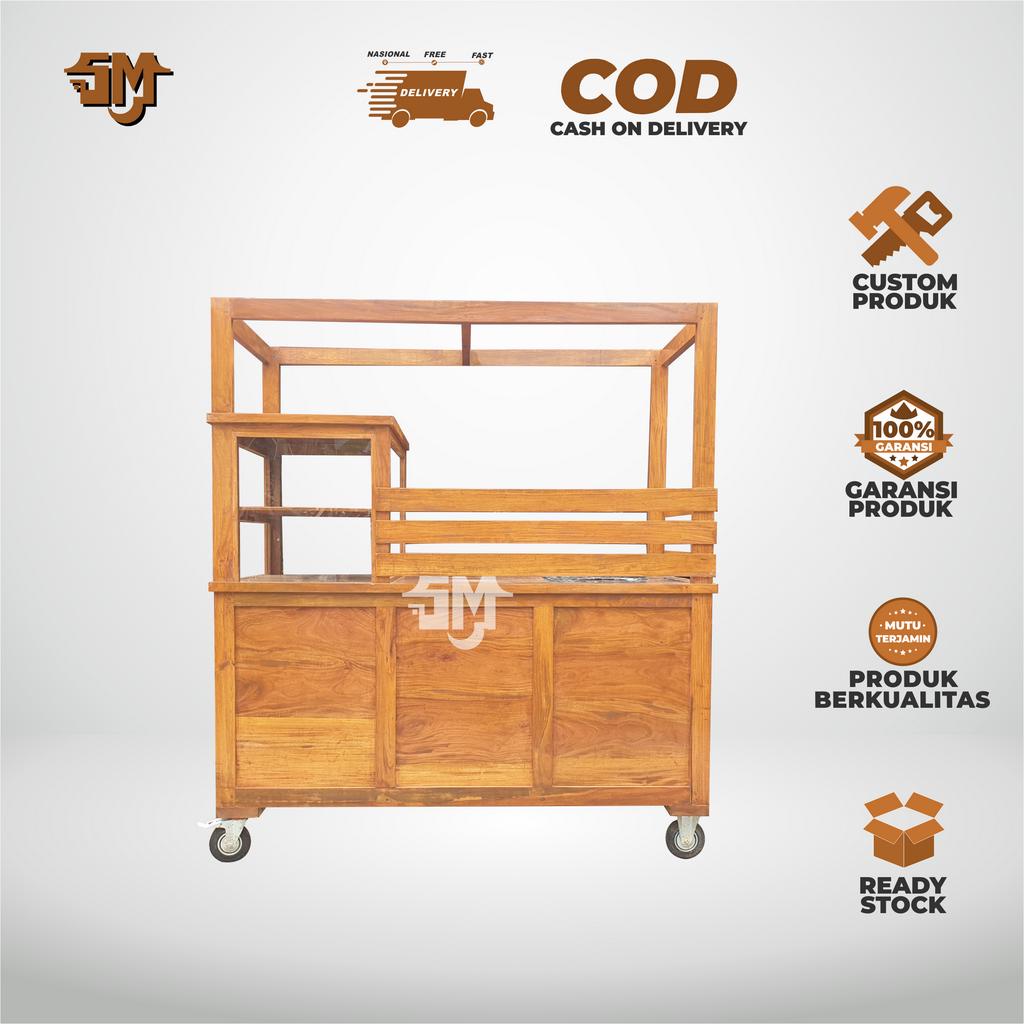 Jual Grobak Minuman Booth 4/Stand Minuman Viral/Gerobak SOP Buah,Es ...