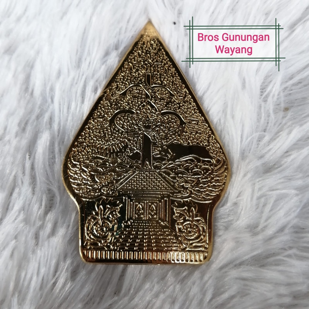 Jual Bros Motif Wayang Gunungan Kuningan Sepuh Emas | Shopee Indonesia