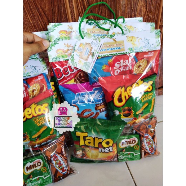 Jual Bingkisan Snack Ulang Tahun / Paket Ultah Milo / Hangtag Label ...