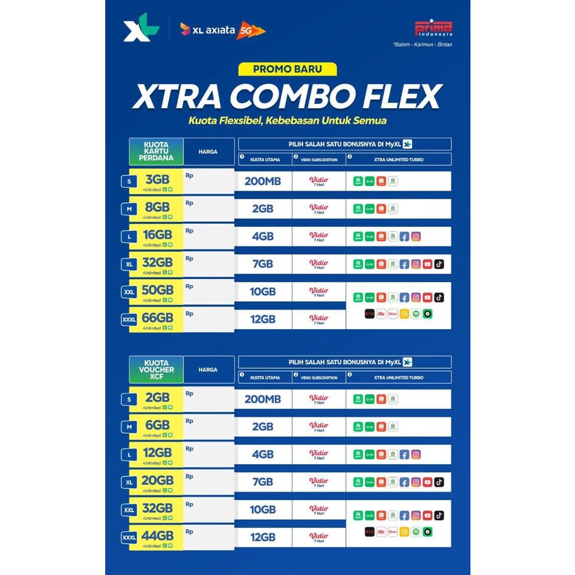 Jual VC-XL FLEX M (10GB+2GB MY XL) | Shopee Indonesia