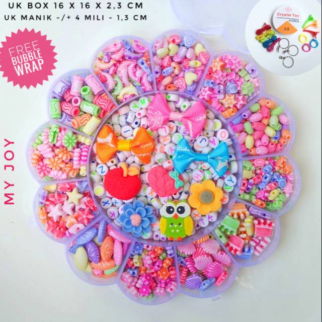 Jual Mainan Anak Meronce Box Bunga Huruf Bulat | Shopee Indonesia