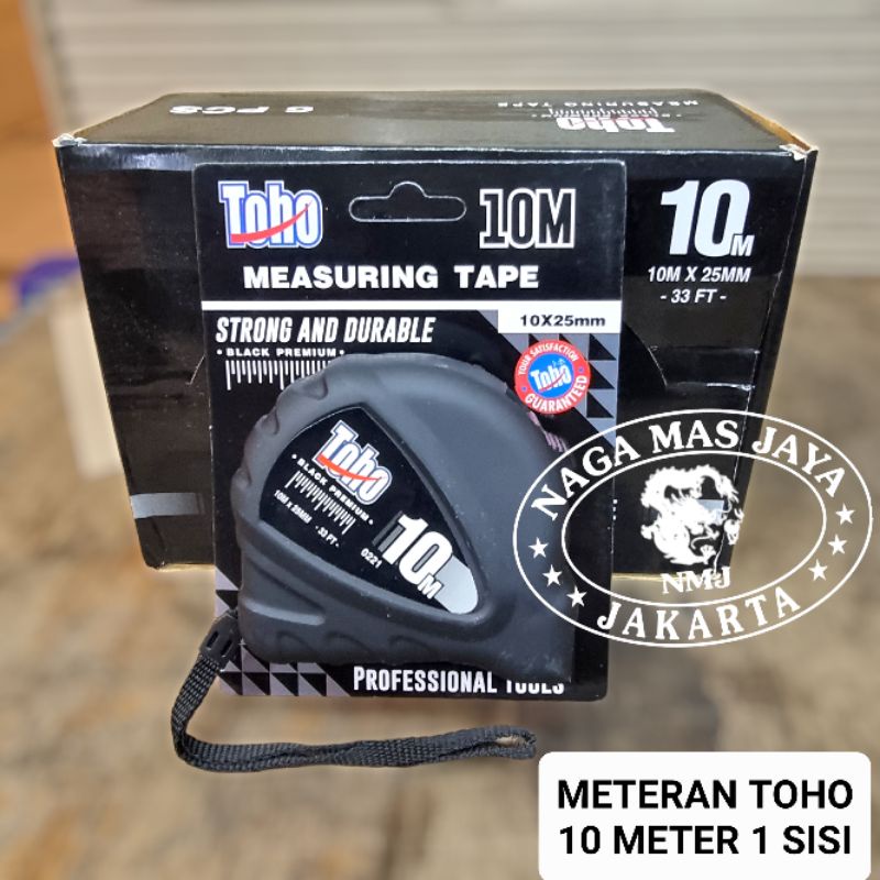 Jual METERAN TOHO 10 METER BLACK PREMIUM / METERAN TOHO 10M / ALAT UKUR ...