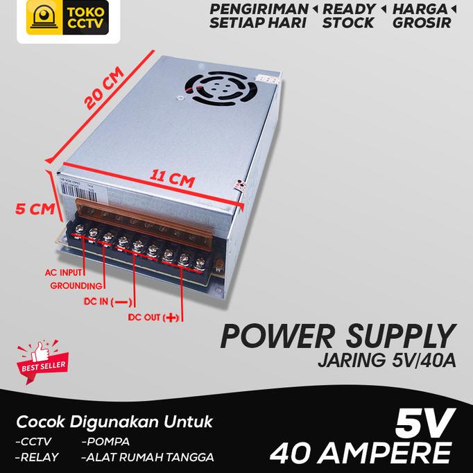 Jual Power Supply 5V/40A Adaptor Running Text | Shopee Indonesia