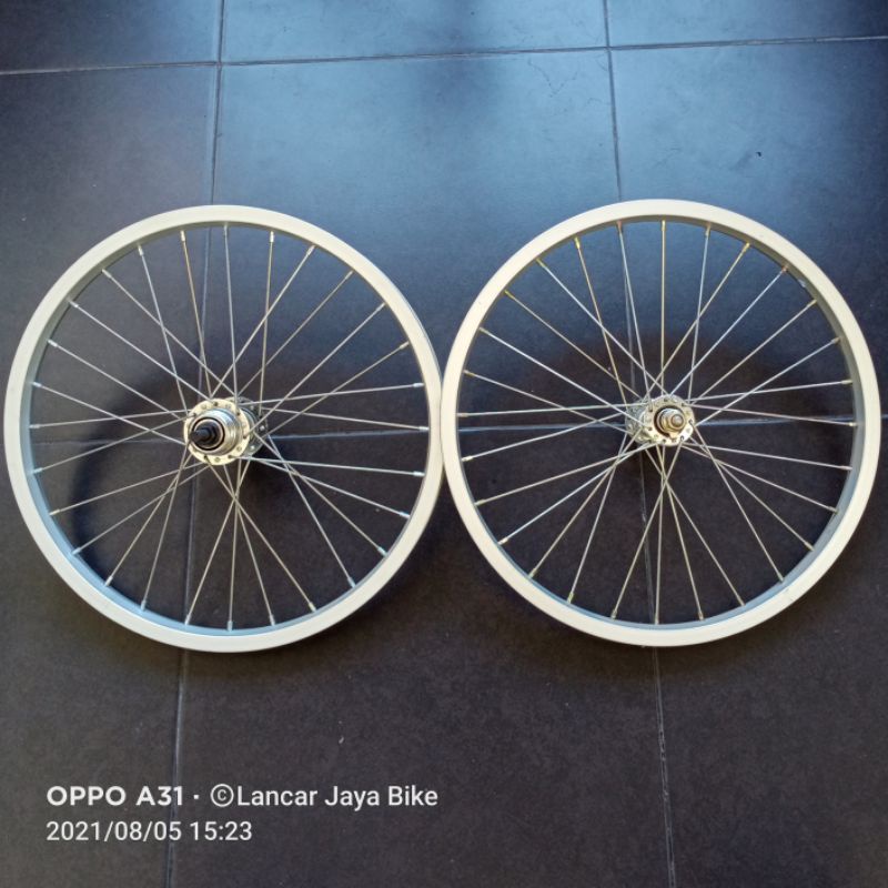 Jual rims velg sepeda 18 inch set lengkap tinggal pasang | Shopee Indonesia