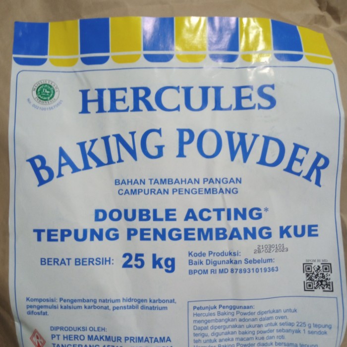 Jual Double acting hercules Baking Powder repack 250 gr Halal MUI ...