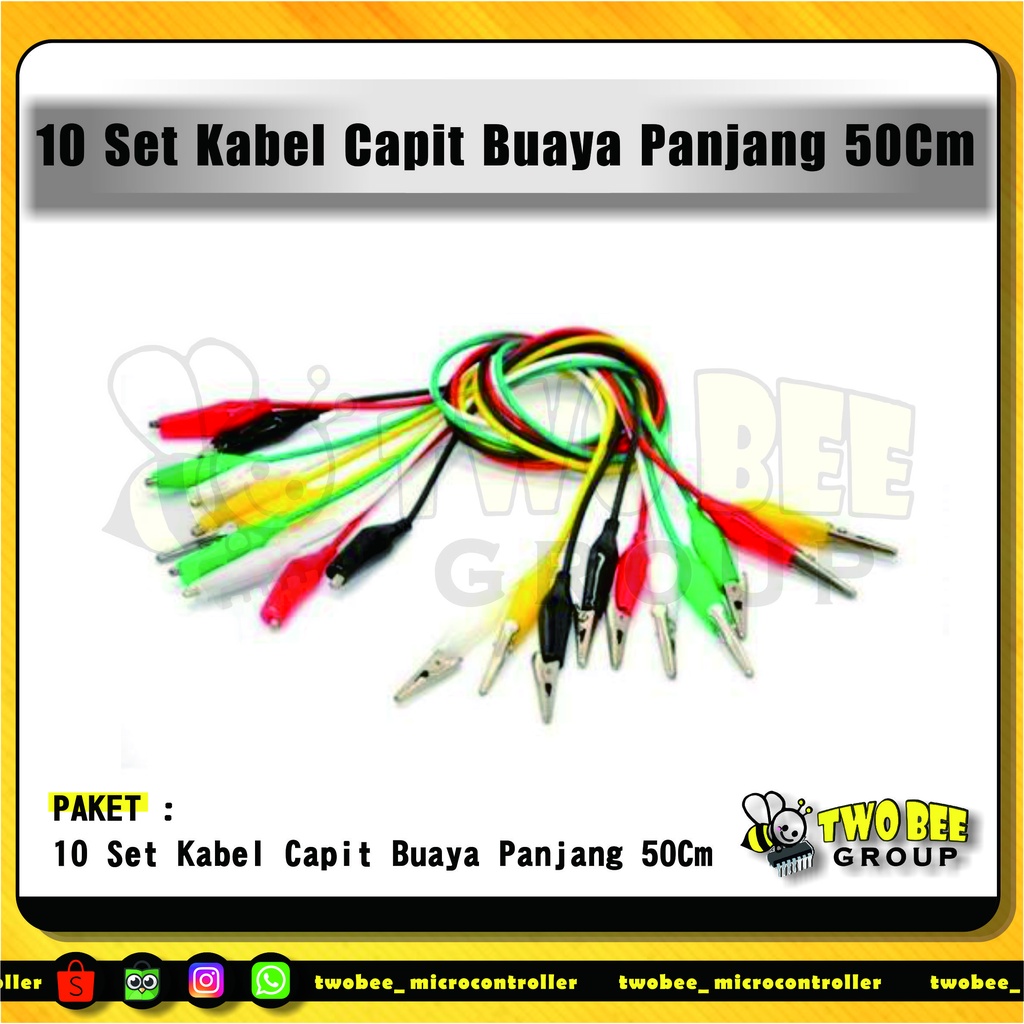 Jual KABEL CAPIT BUAYA ALLIGATOR ALIGATOR CLIP DOUBLE HEAD 50CM ...