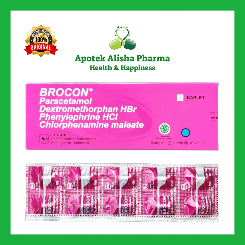 Jual Brocon Tablet Ifars Box / Strip - Obat Flu Batuk Demam | Shopee Indonesia