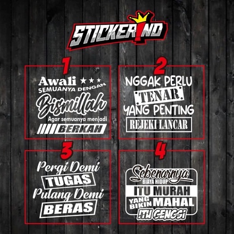 Jual STIKER KACA MOBIL TRUCK PICK UP L300 STICKER KATA KATA KACA STIKER ...