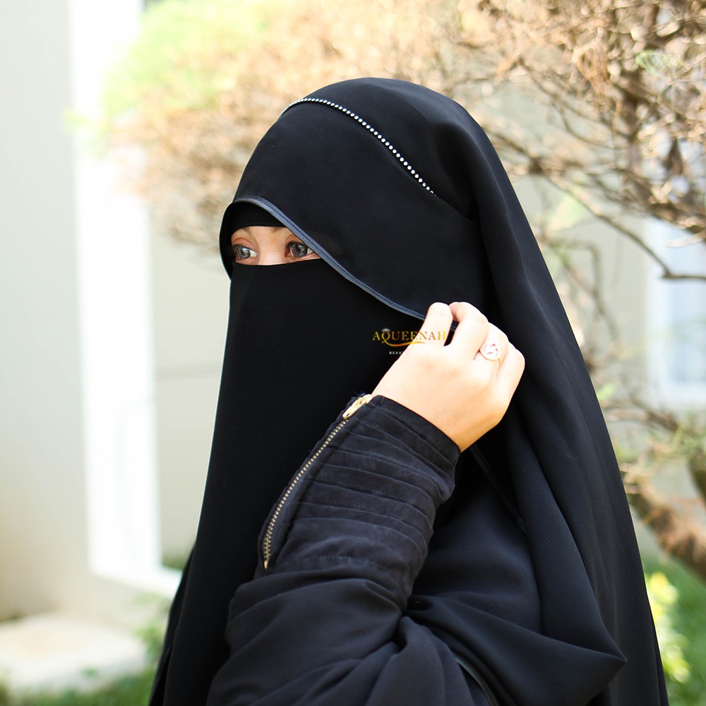 Jual Aqueenah Exclusive Cadar Butterfly Swarovski Purdah Syafnah Sifon ...