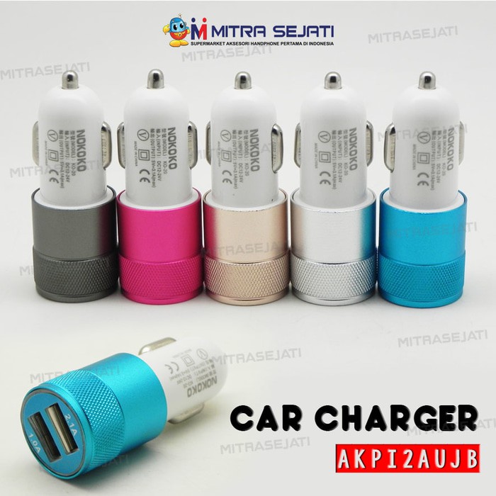 Jual Kepala Plug In 2 Ampere 2 USB (AKPI2AUJB) | Shopee Indonesia
