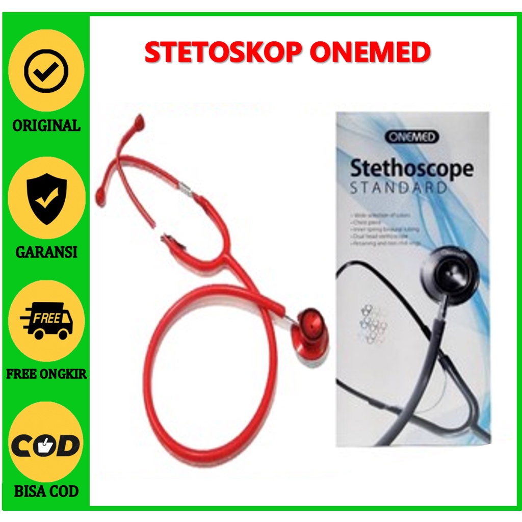 Jual Stetoskop Onemed Standard Red / Stetoskop Onemed Full Colour ...