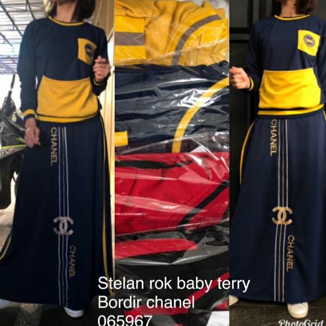 Jual Realpicture stelan rok channel allsize fit to xl | Shopee Indonesia