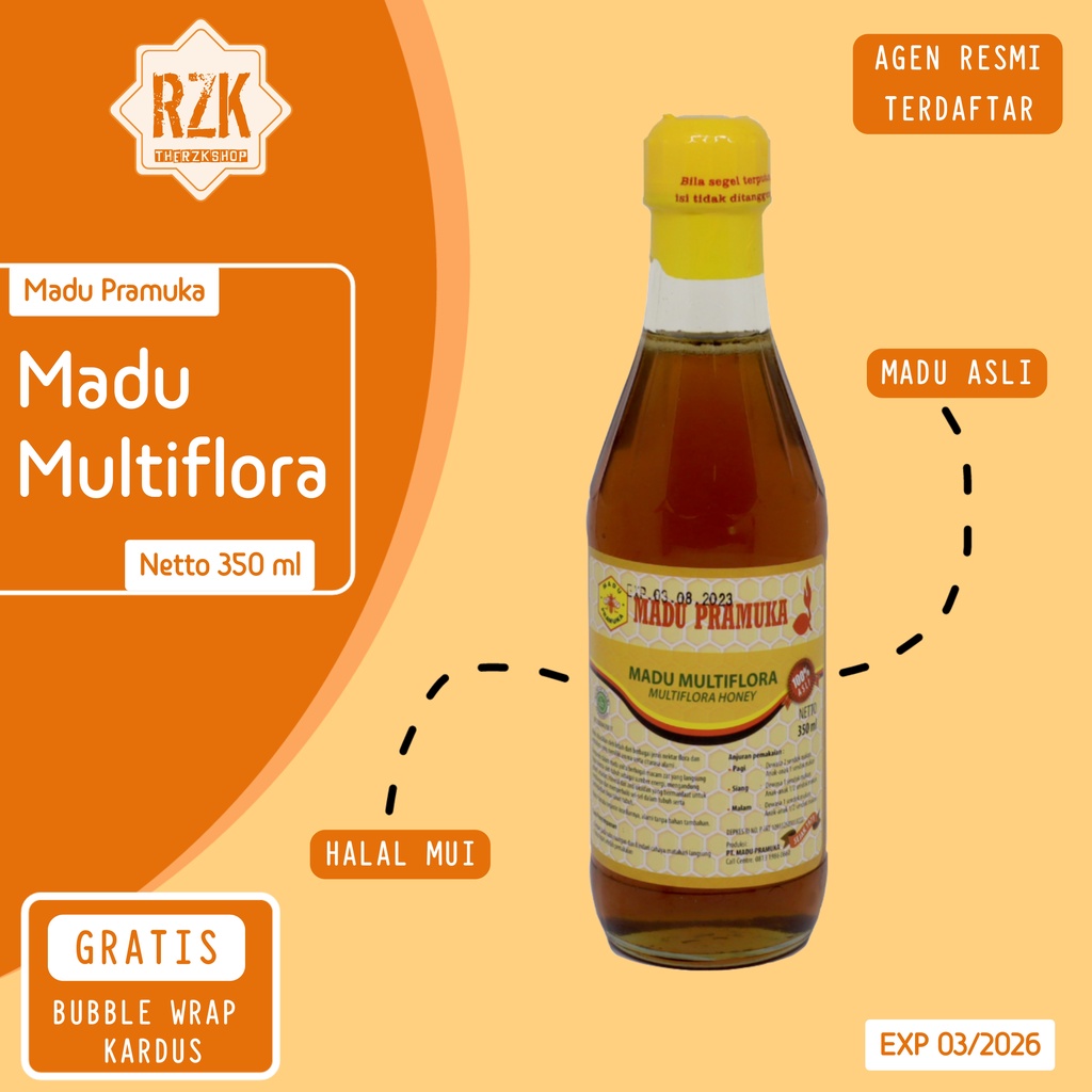 Jual Madu Pramuka Madu Multiflora 350 ml | Shopee Indonesia