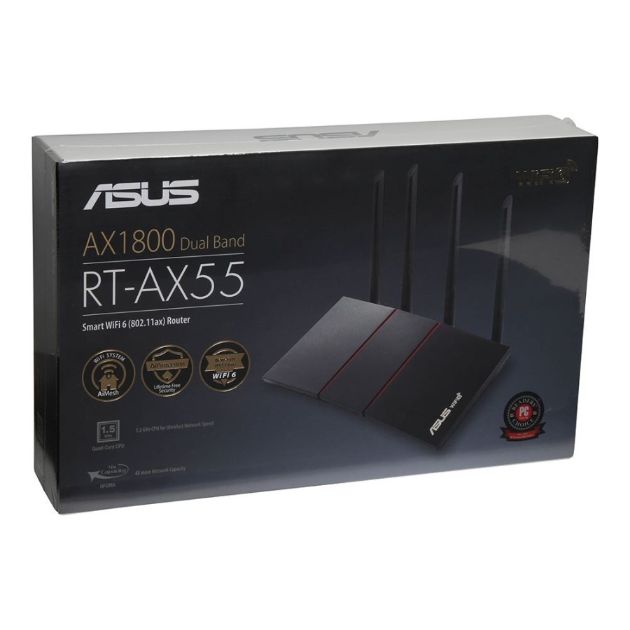 Jual ASUS RT-AX55 Router Wi-Fi 6 AX1800 Dual Band MU-MIMO OFDMA ...