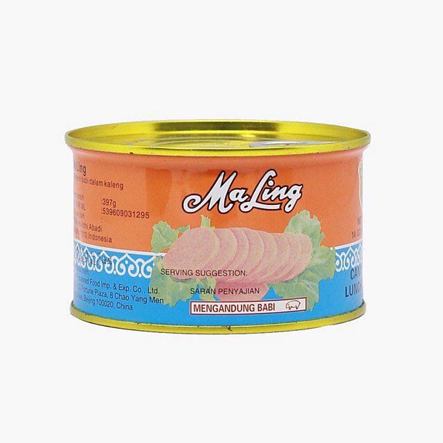 Jual Pusatbarangrumahtangga MA LING Ham Babi Non Halal Makanan Kaleng ...