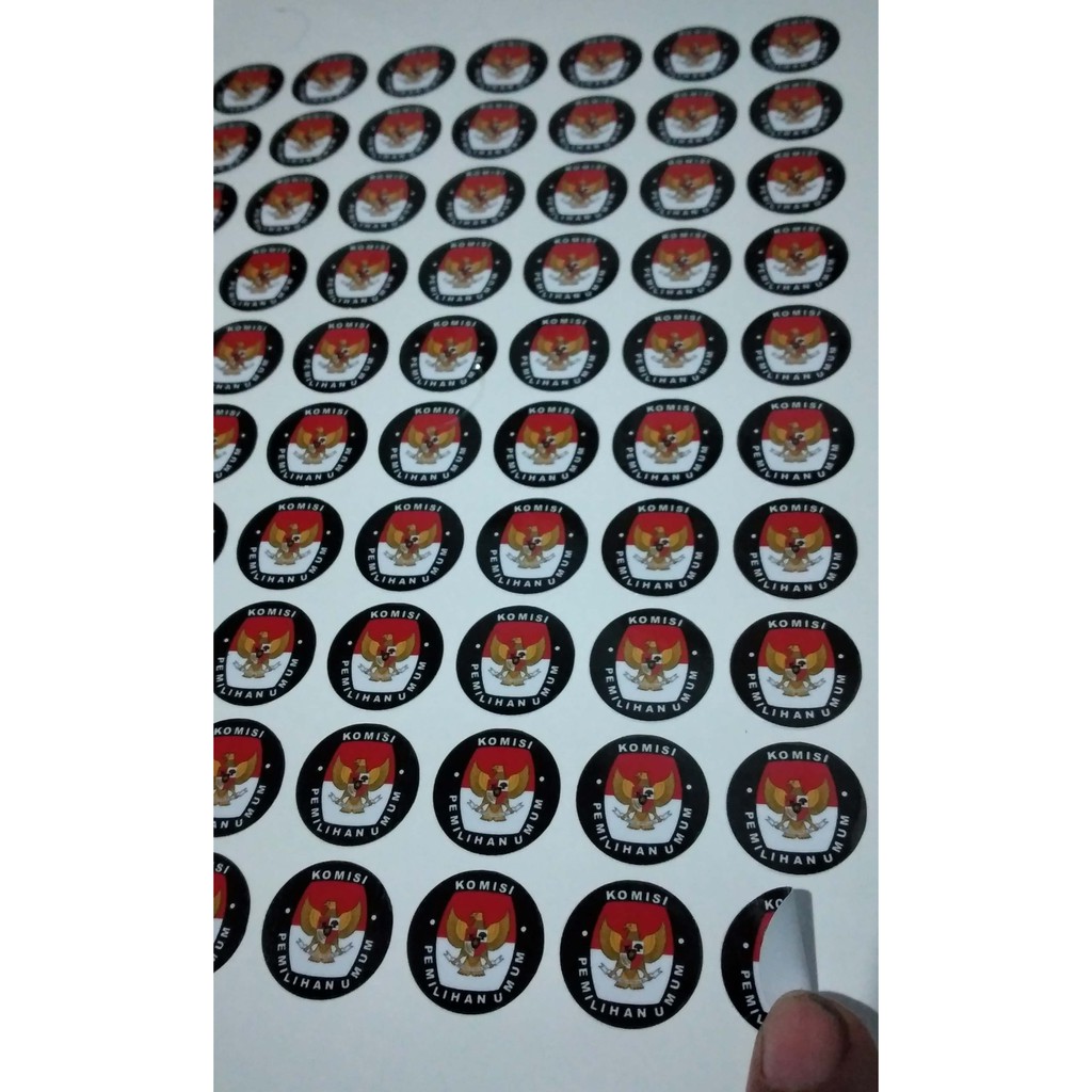 Jual Cetak sticker vinyl transparan A3 full colour + cut + laminasi ...