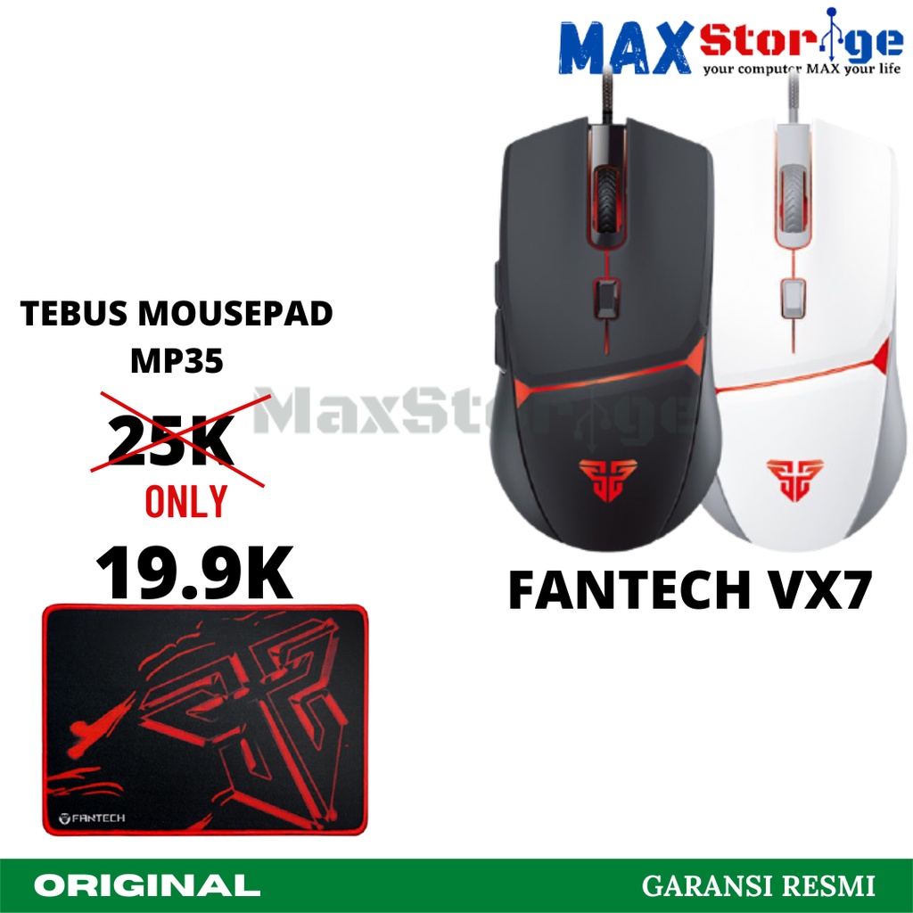 Jual FANTECH CRYPTO VX7 VX-7 MOUSE KABEL GAMING RGB 8000 DPI | Shopee ...