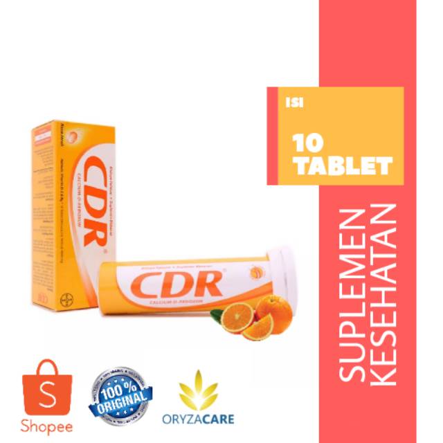 Jual CDR Kalsium, Vitamin D, C & B6 isi 10 Tablet Effervescent | Shopee ...