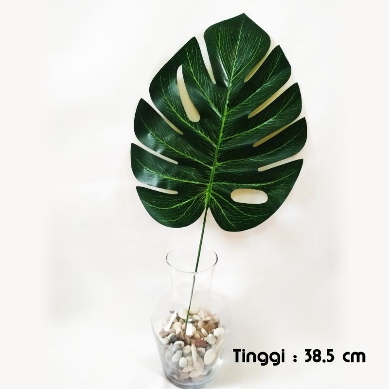 Jual Daun Monstera Palsu Artifisial /Tanaman Plastik Artificial Palsu ...