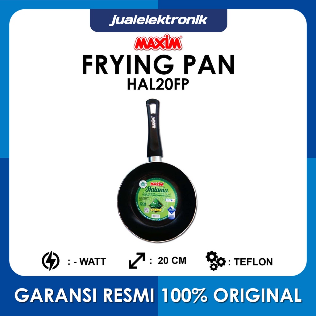 Jual Maxim Halania 20 cm Fry Pan HAL20FP / Termurah / Teflon ...