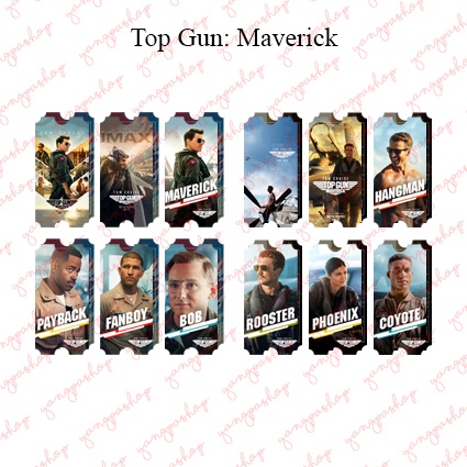 Jual TOP GUN MAVERICK FILM COLLECTIBLE TICKET FANMADE FANMERCH TIKET ...
