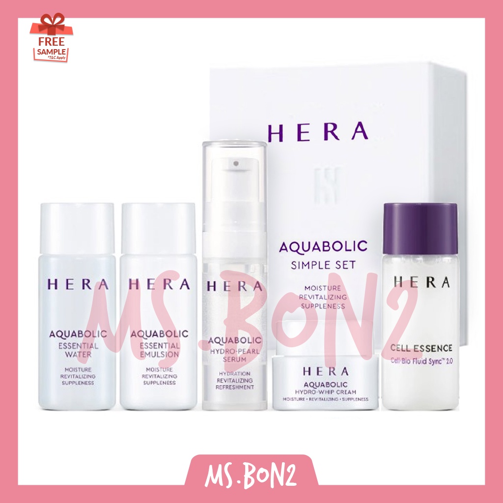 Jual HERA Aquabolic Essential Water Emulsion Simple Set Kit Travel ...