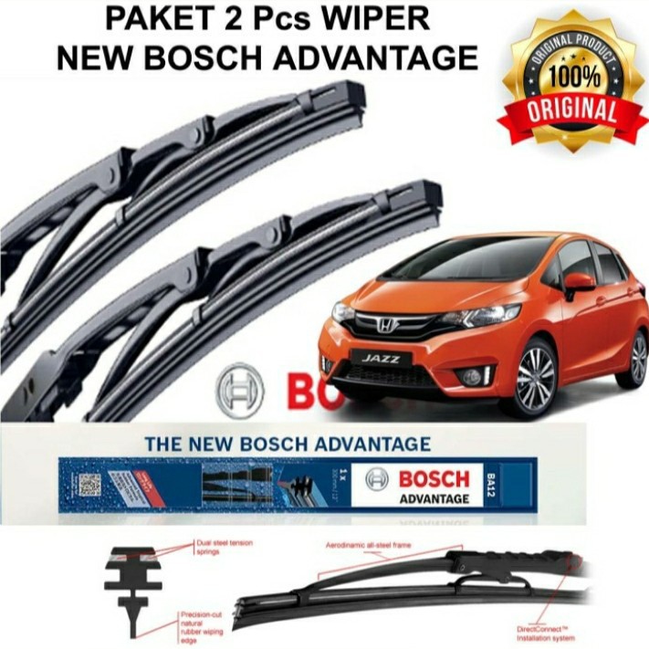 Jual WIFER BOSCH ORIGINAL HONDA ALL NEW JAZZ RS GK5 2015-2021 PAKET WIPER KACA MOBIL DEPAN ...