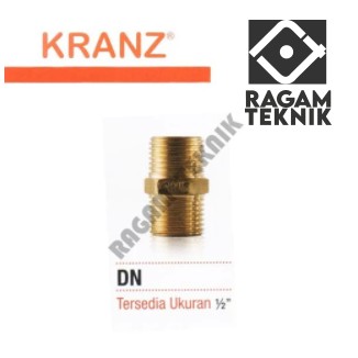 Jual Kranz double Dobel Nipple Nepel Nepple 1/2 inch Brass Kuningan ...